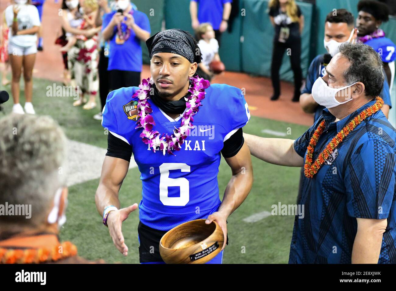 Honolulu, Hawaii, USA. 31st Jan, 2021. NICK MCCLOUD of Notre Dame ...