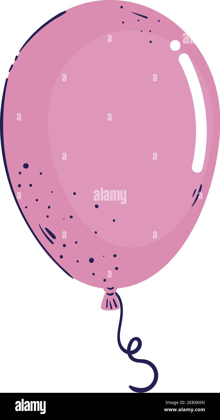 Pink Balloon Helium Floating Icon Stock Vector Image And Art Alamy