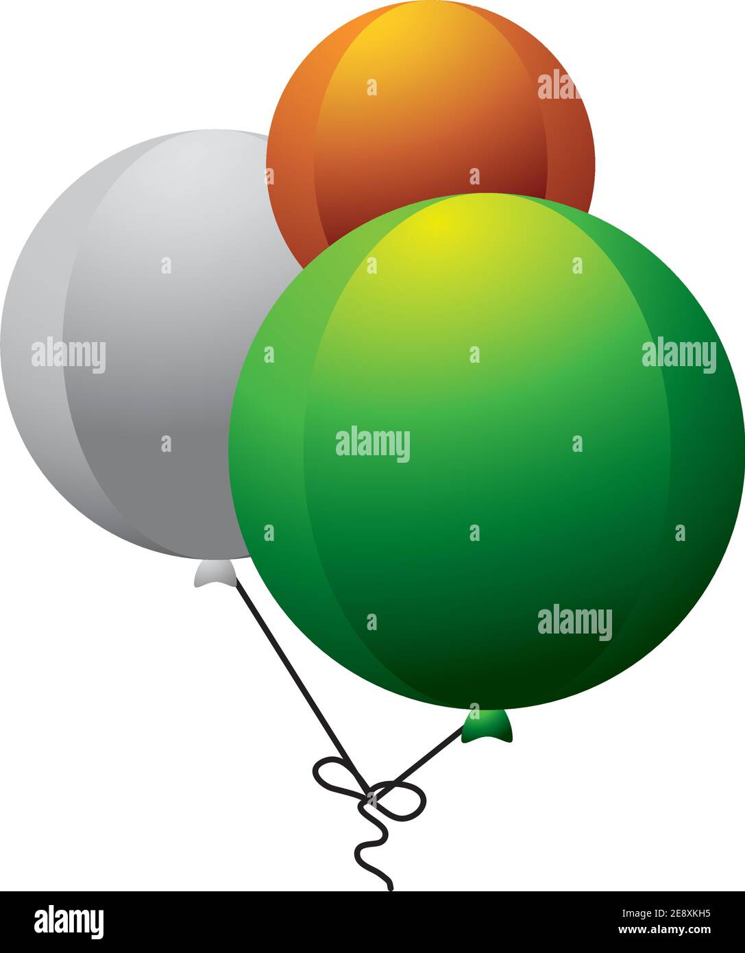 balloons decoration and celebration party vector illustration Stock ...