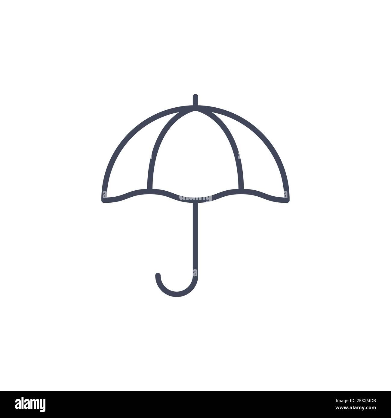 Umbrella line parasol icon. Sun umbrella beach outline vector icon ...