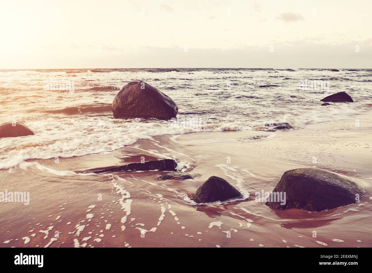 Golden sun on the beach hi-res stock photography and images - Alamy