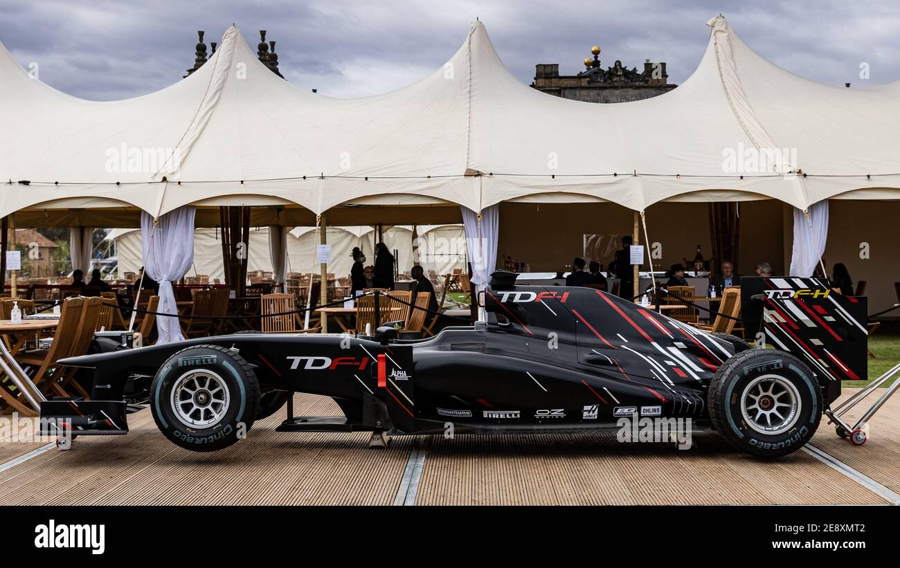 TDF-1 Tour De Force Engineering Formula 1 car for private owners, on display at the 2020 ...