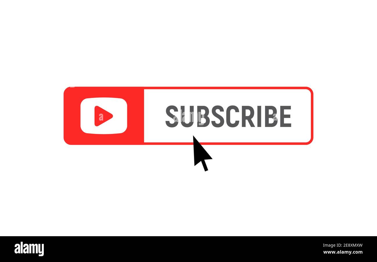 Subscription element logo bell. Subscribe now button, channel register ...