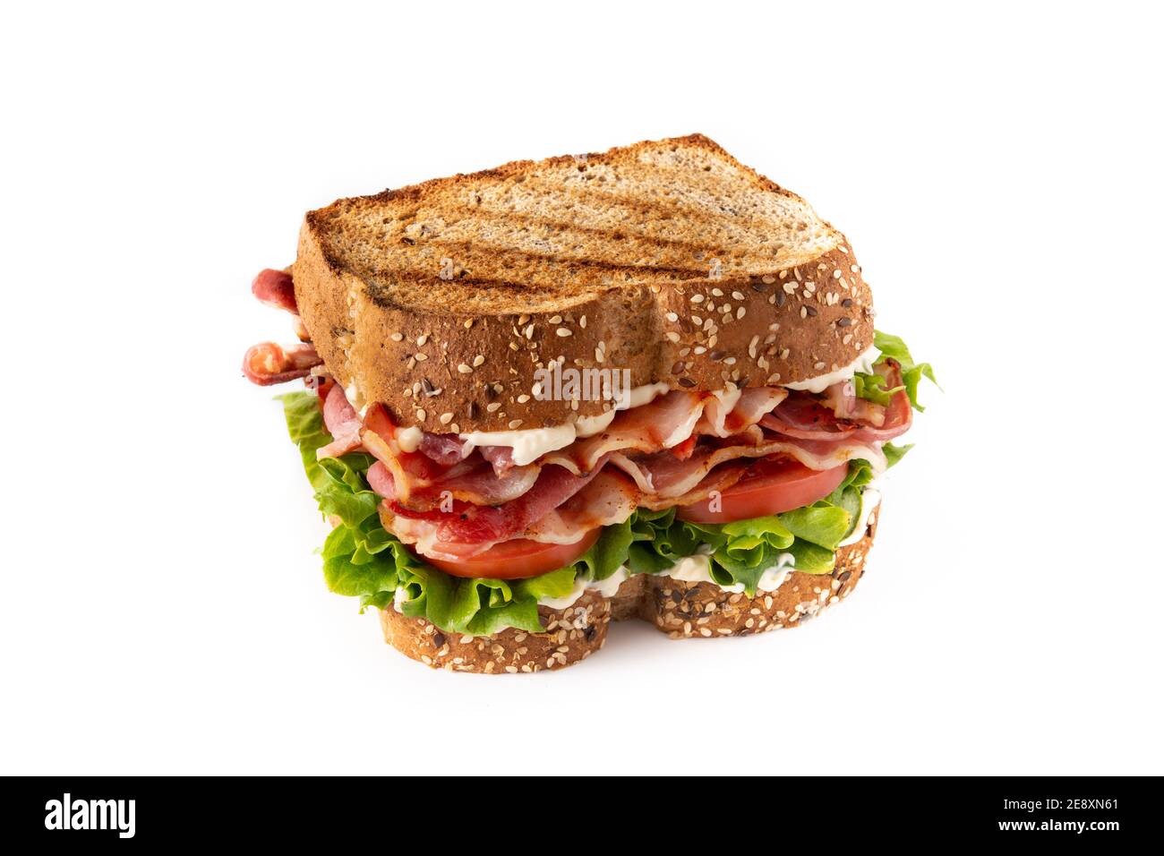 Classic BLT sandwich isolated on white background Stock Photo - Alamy