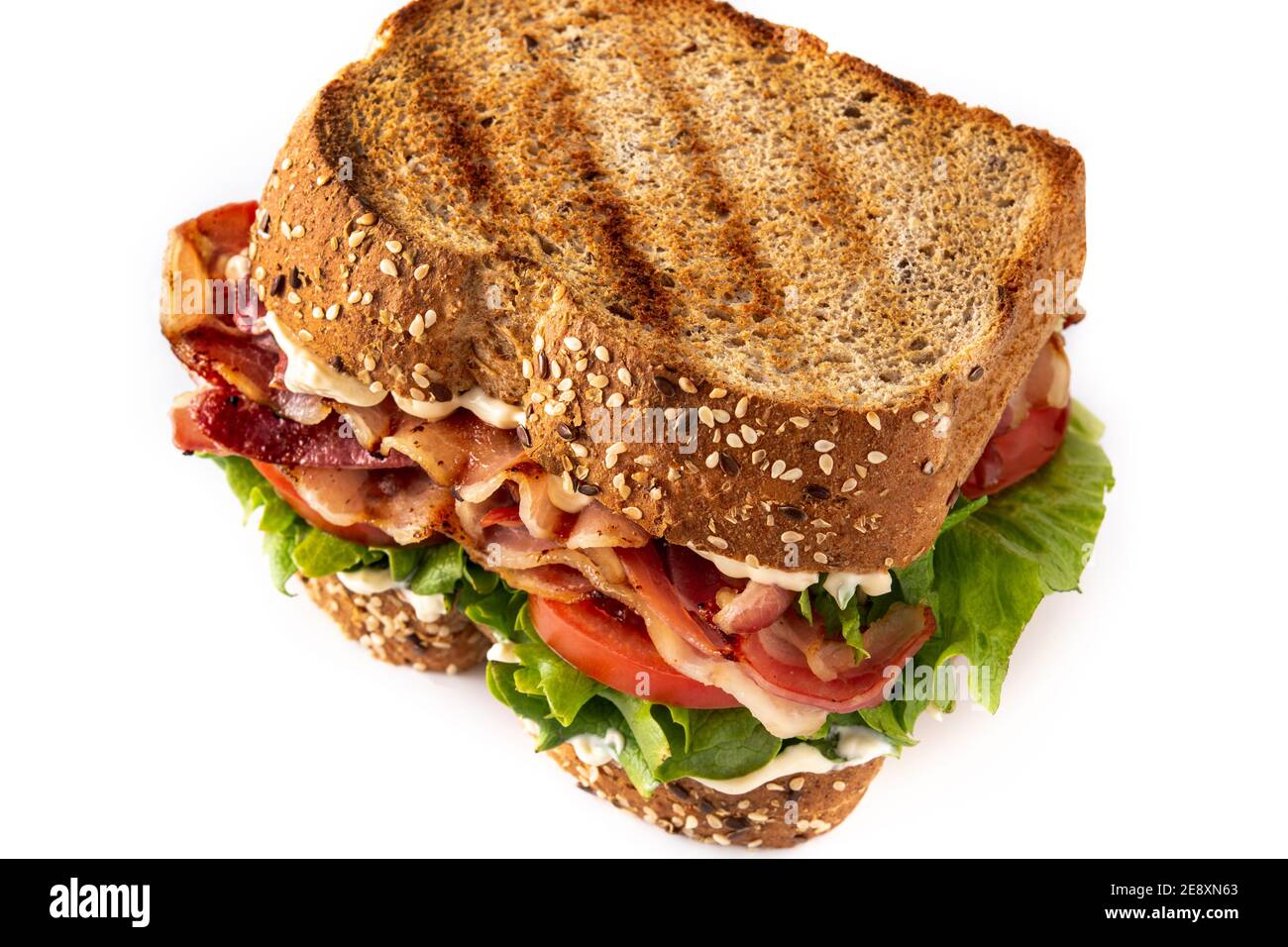 Classic BLT sandwich isolated on white background Stock Photo - Alamy
