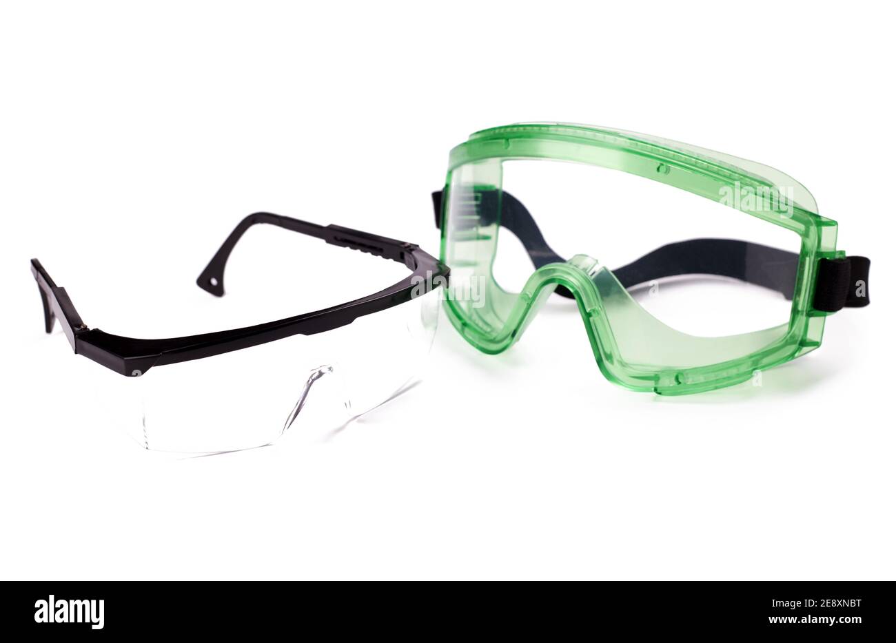 industrial safety glasses. workwear goggles. isolated on a white ...