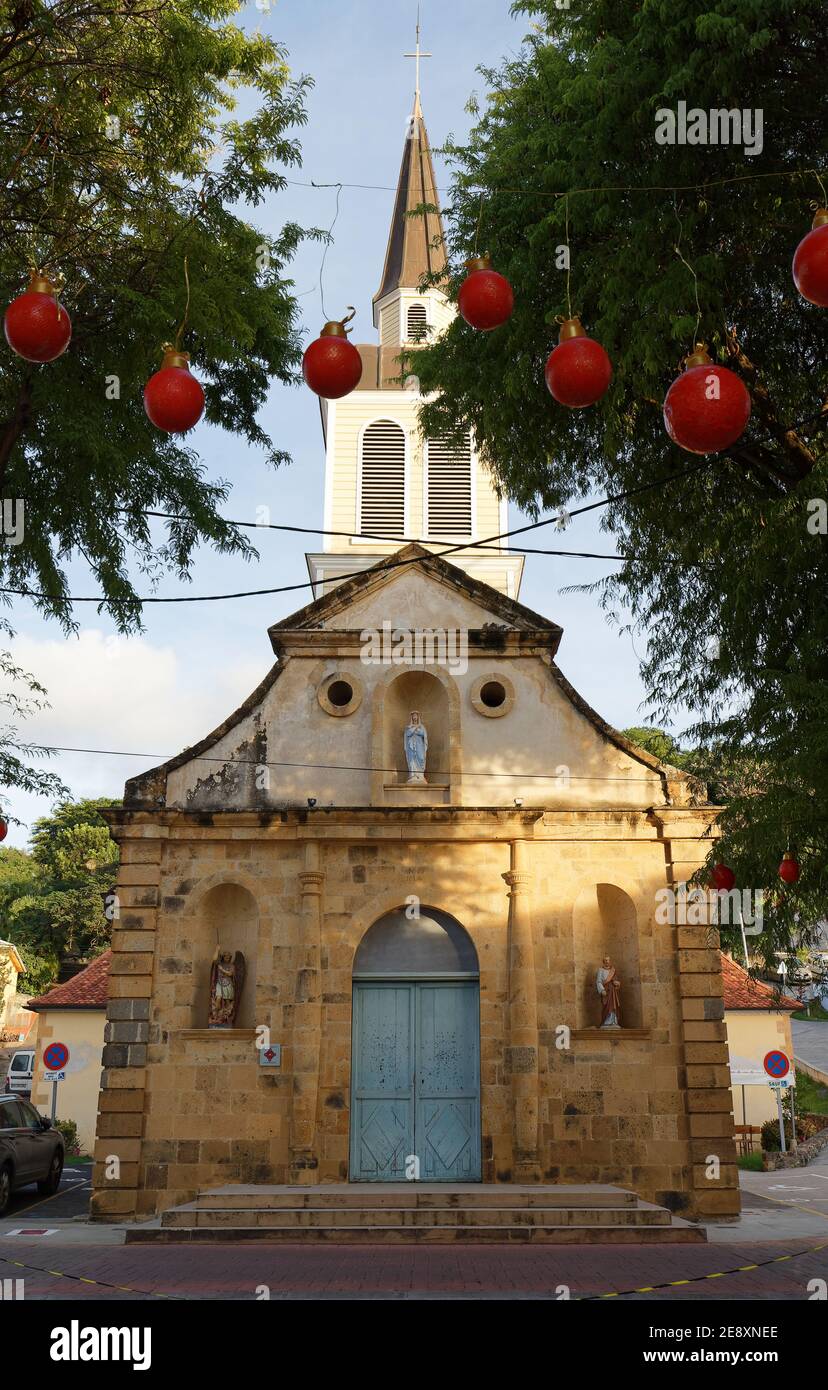 The Catholic Church Notre Dame in Sainte Anne town , Martinique island ...