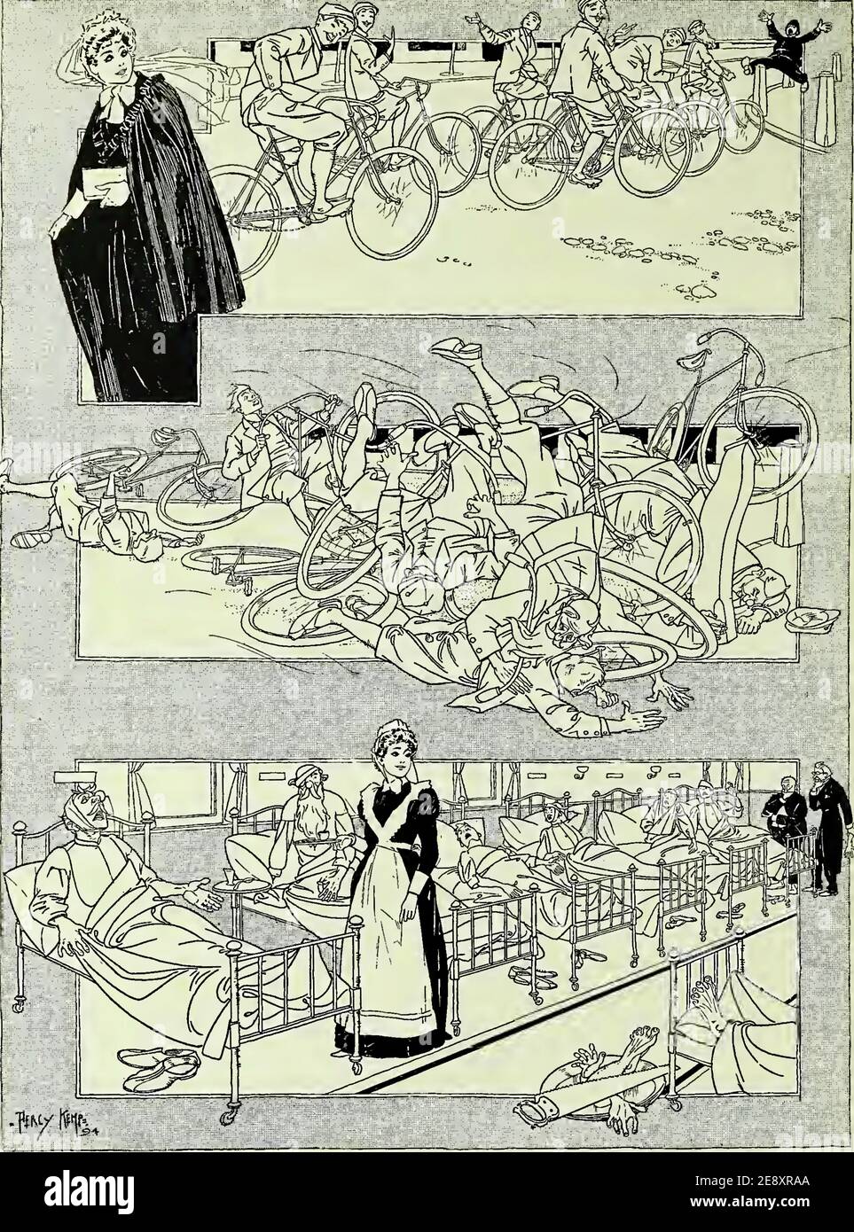 Percy Kemp humorous cartoon illustrating you reap what you sow Stock ...