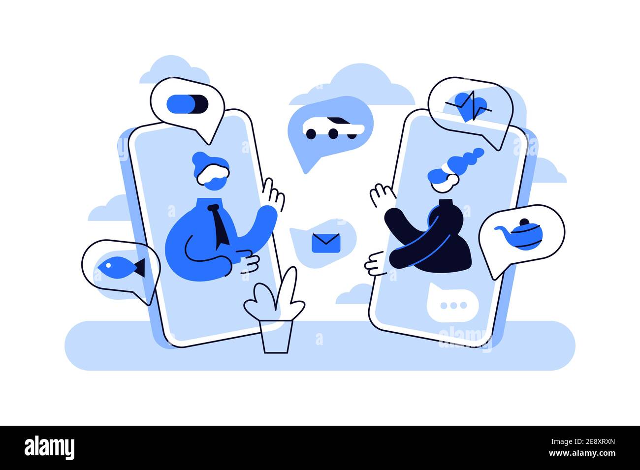 Communication elder Stock Vector Images - Alamy