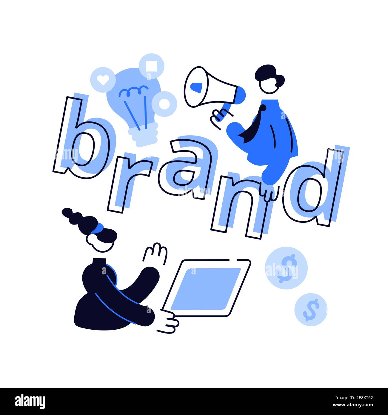 Marketing and promotional campaign. Brand awareness building Stock ... Marketing and promotional campaign. Brand awareness building Stock ...