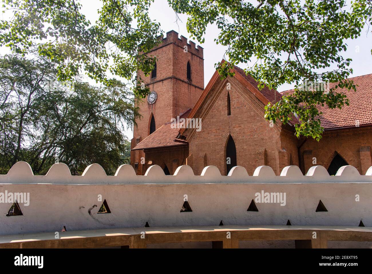Kandy, St. Paul's Church. Colonial architecture next to Temple of the ...