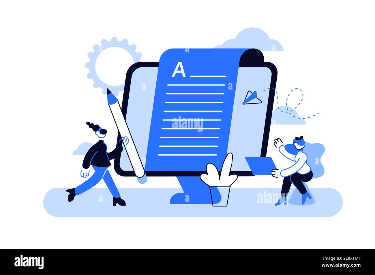 Creative writing text concept Stock Vector Images - Alamy