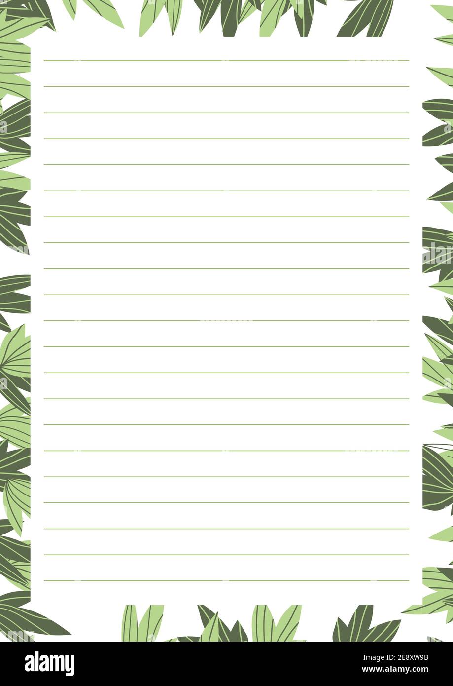 A4 lined paper to print Stock Vector Images - Alamy