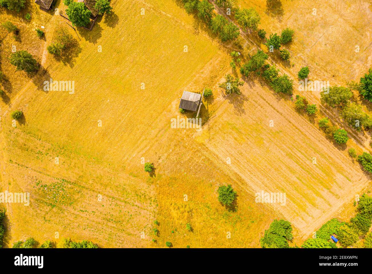 Maurzyce wooden architecture heritage park, antique building in open ...