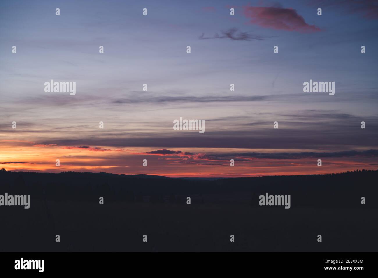 Sunset in the night sky with clouds. High quality photo Stock Photo - Alamy