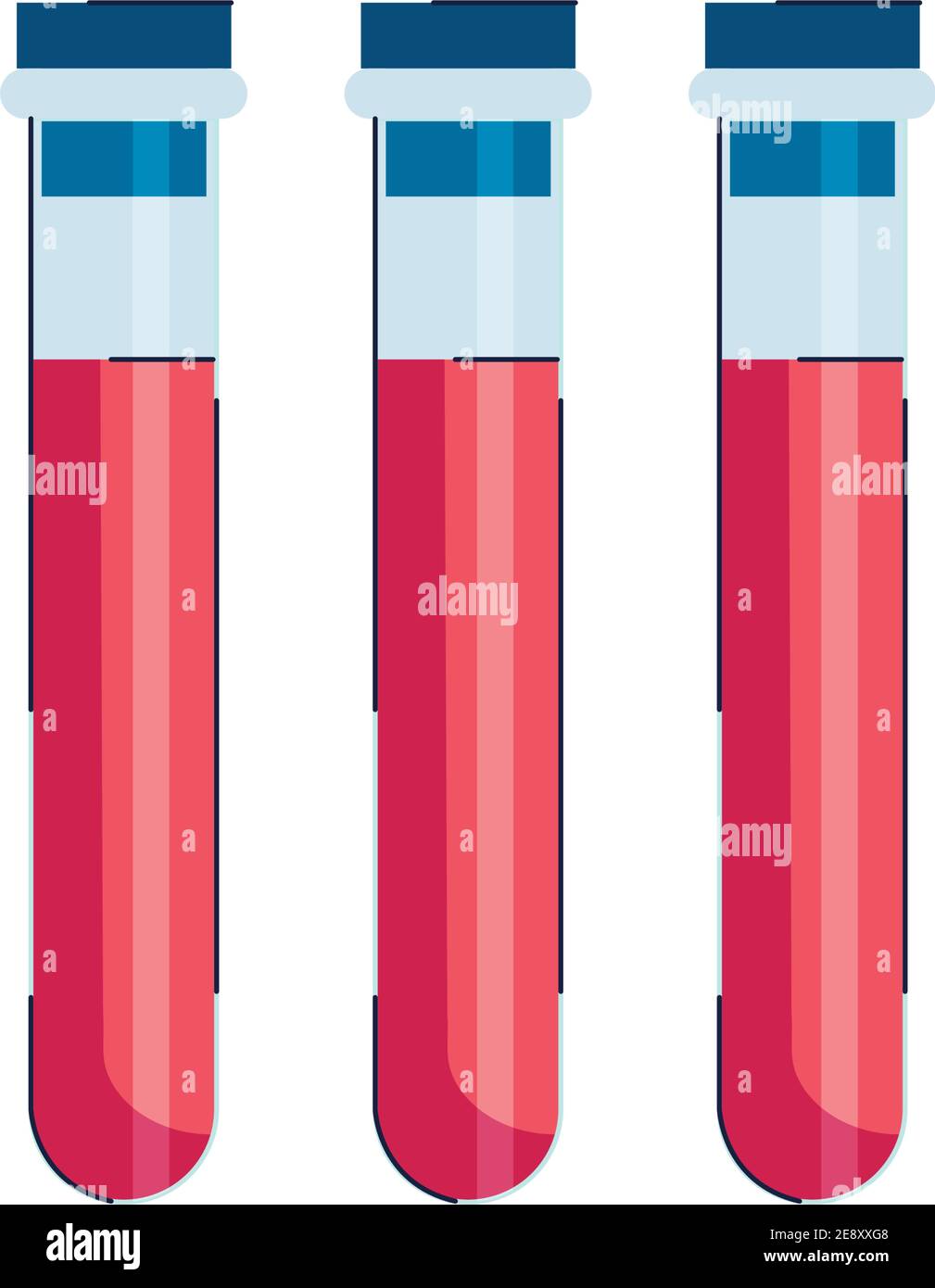 tubes test with blood icons Stock Vector Image & Art - Alamy