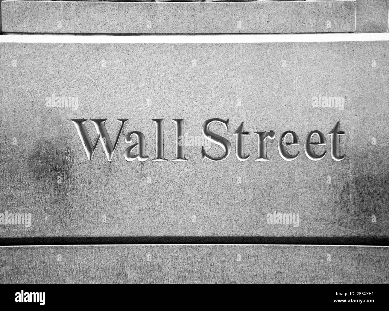New York City Wall Street road sign in downtown Manhattan Stock Photo ...