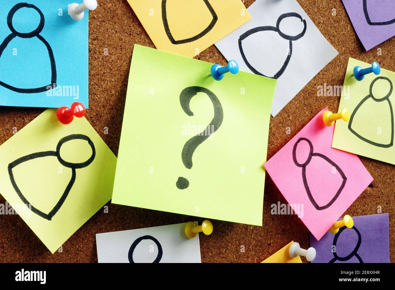 Question mark and figures. Recruitment process for human resource ...