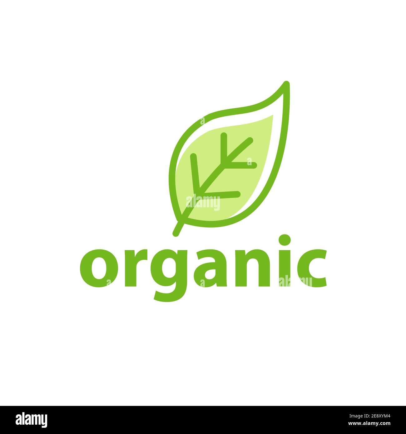 Green leaf organic logo eco icon. Nature flower green vegan organic ...