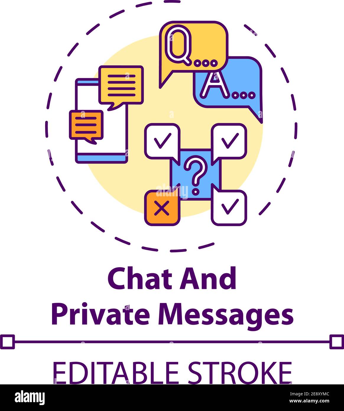 Chat and private messages concept icon Stock Vector Image & Art - Alamy