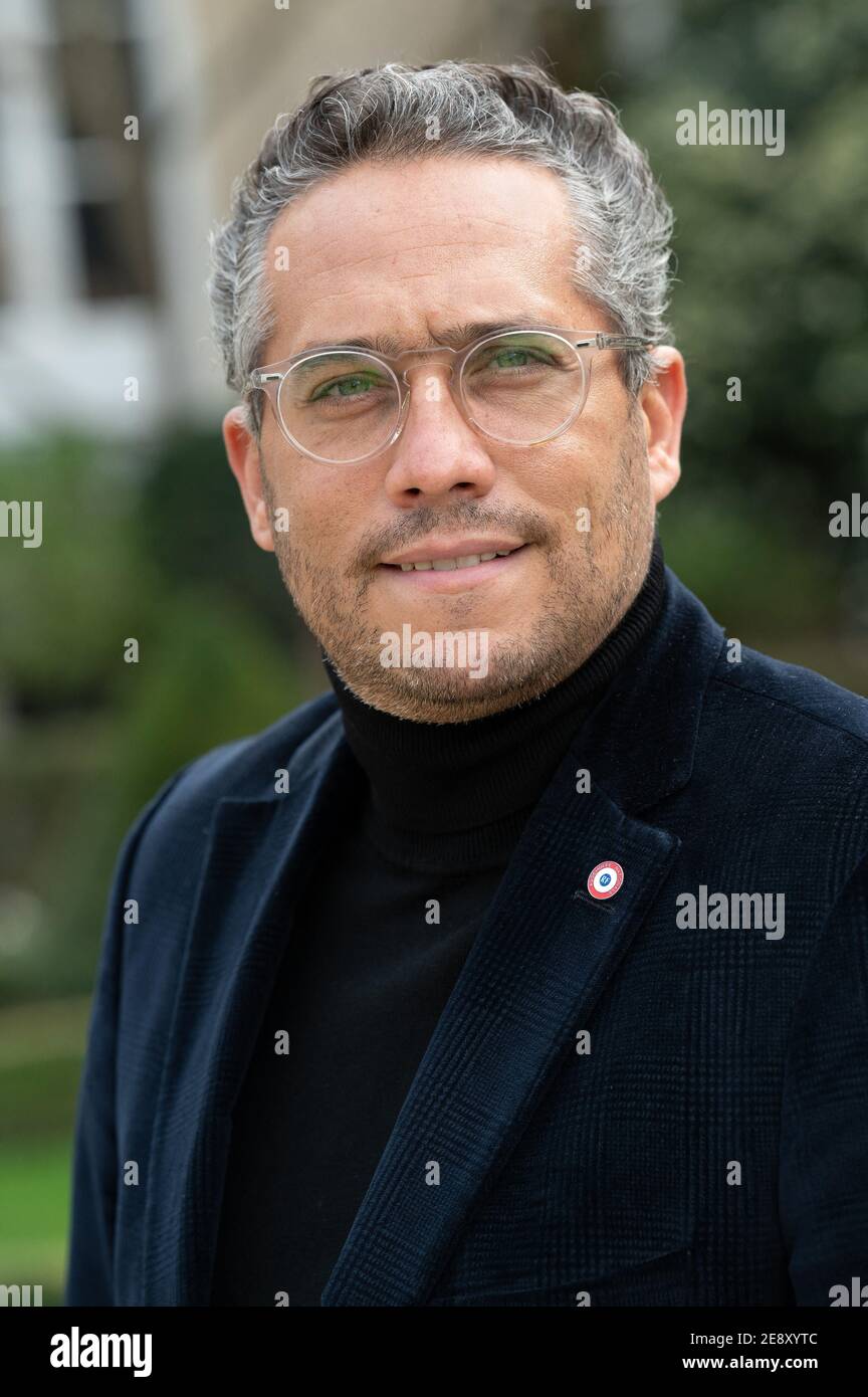 Deputy of the group Mouvement Democrate (MoDem) David Corceiro poses in ...