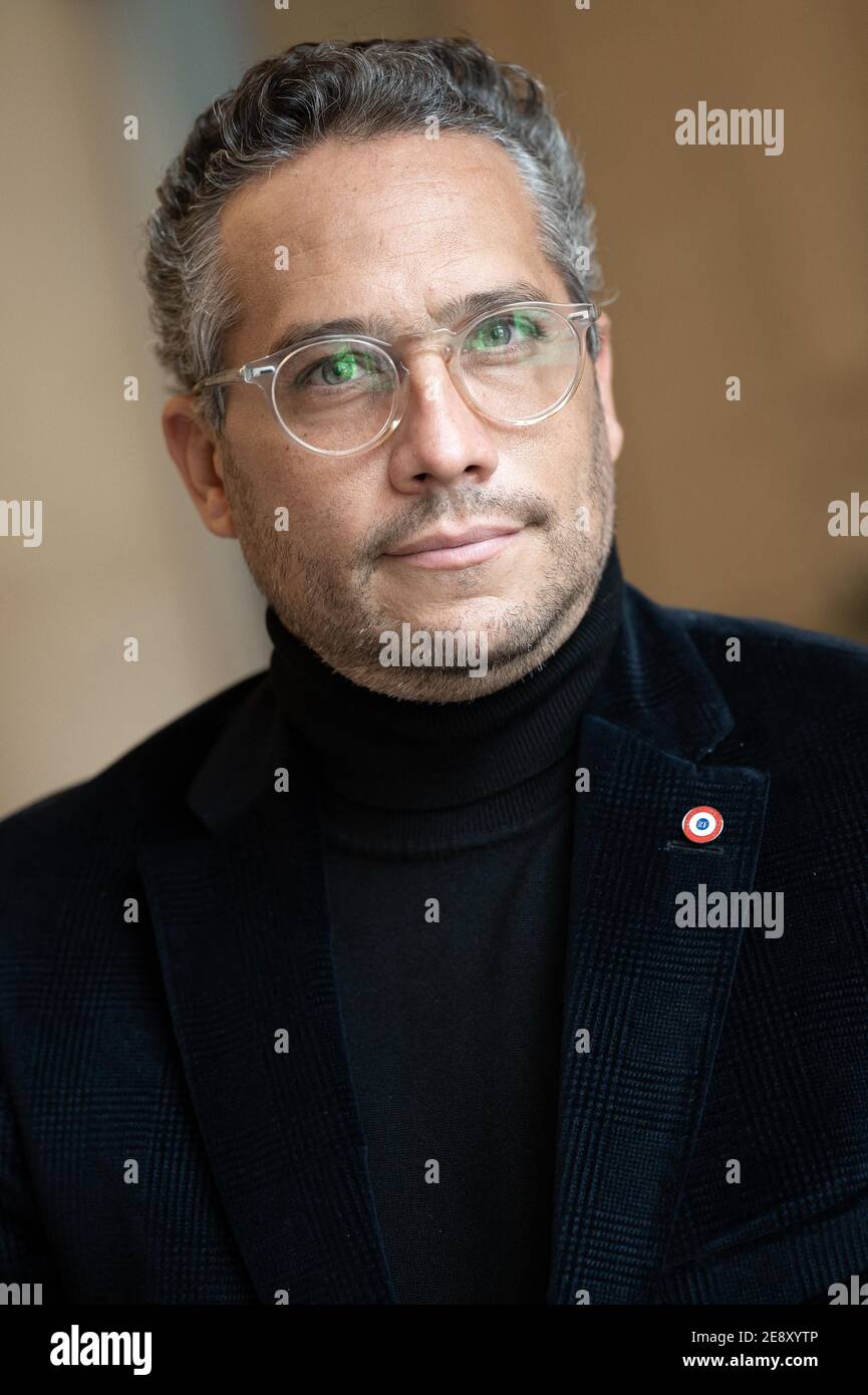 Deputy of the group Mouvement Democrate (MoDem) David Corceiro poses at ...