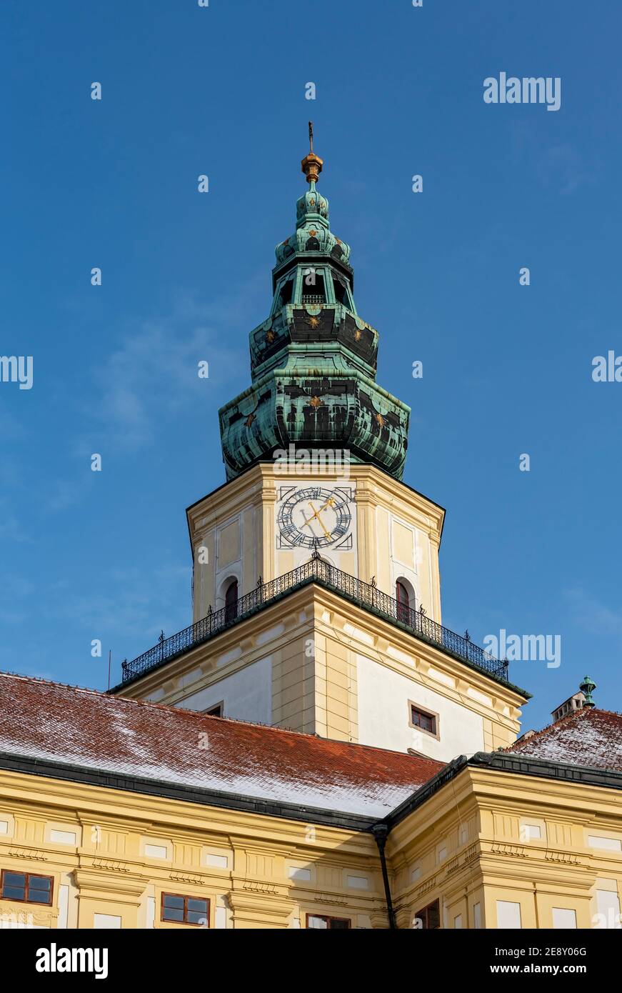 Polygonal tower of Kroměříž Castle (Archbishop's Chateau), Kromeriz ...
