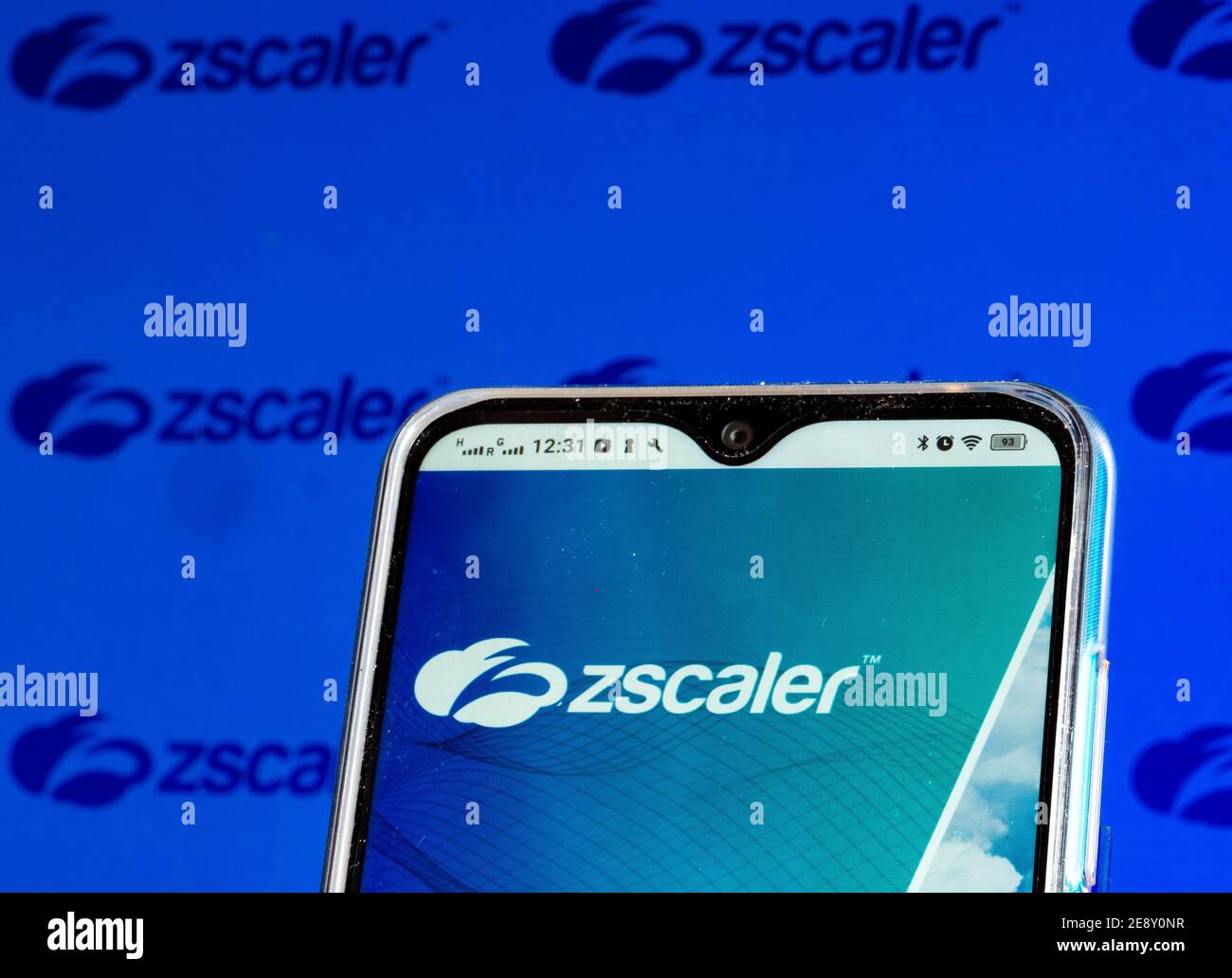 In this photo illustration a Zscaler, Inc. logo is seen displayed on a ...