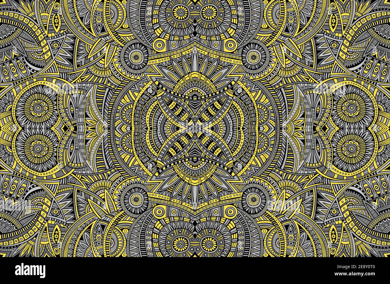 Abstract ethnic vintage yellow and grey background Stock Vector Image ...