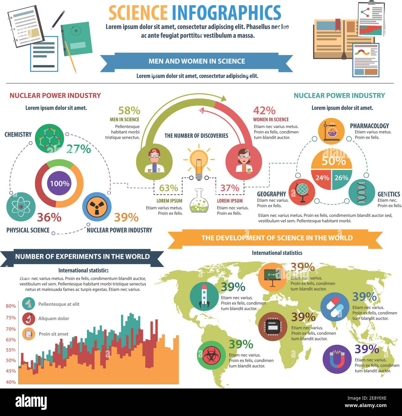 Dna infographics set Cut Out Stock Images & Pictures - Alamy