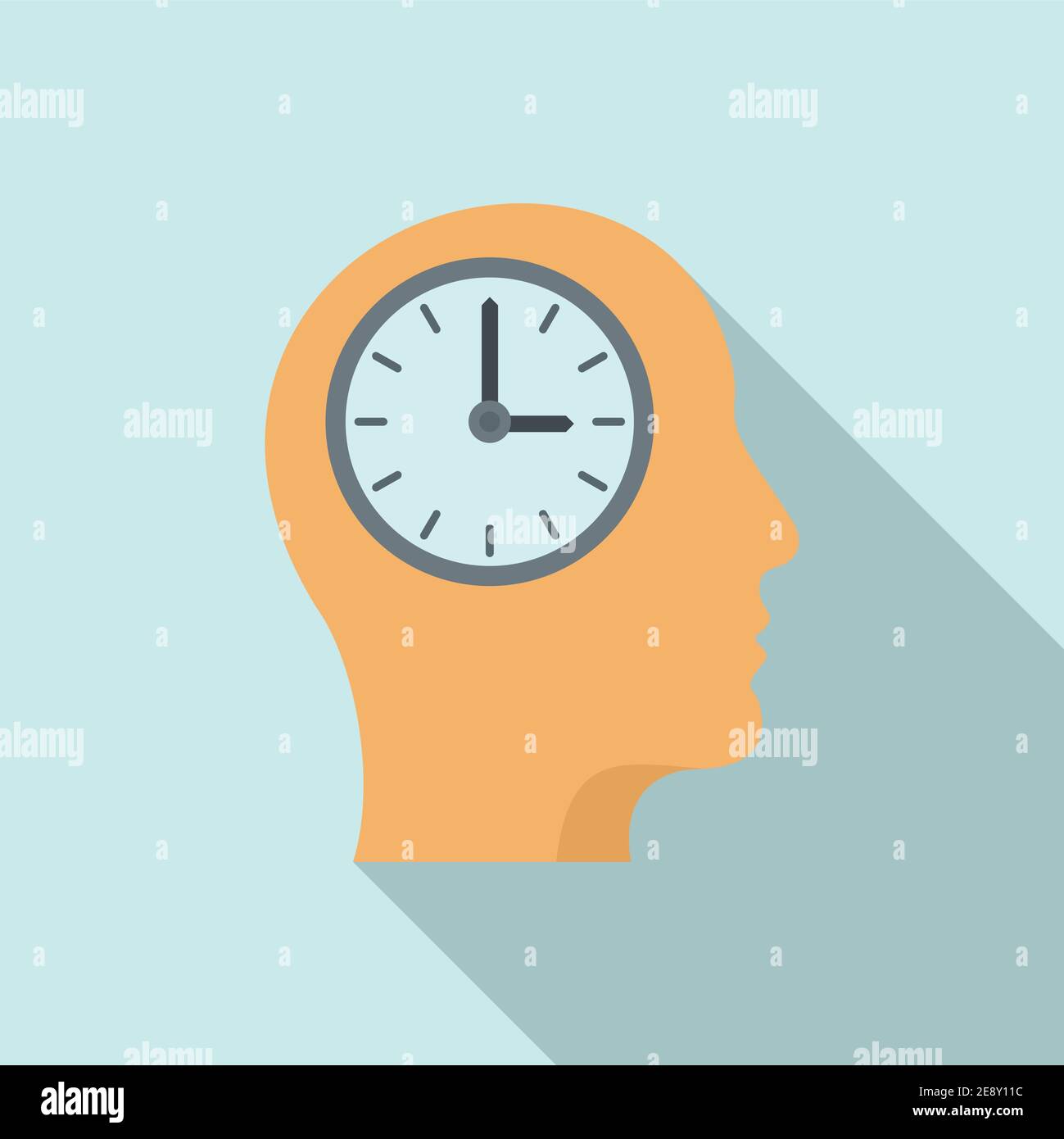 Mind time working icon, flat style Stock Vector Image & Art - Alamy