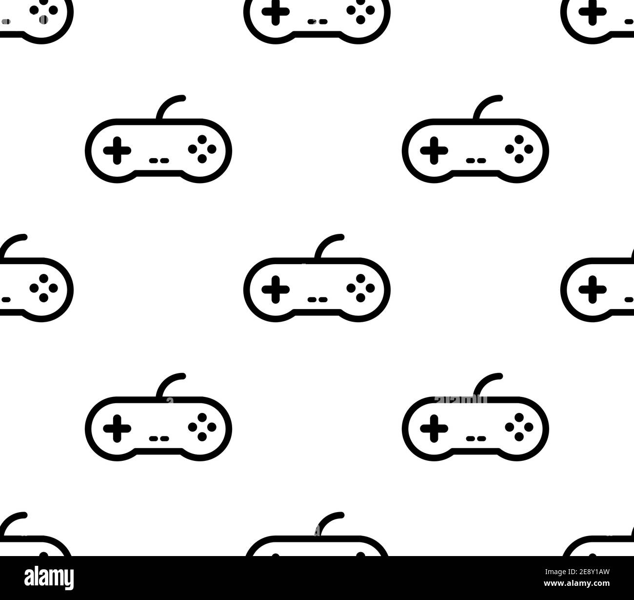 Video game control joystick flat seamless background. Videogame console ...