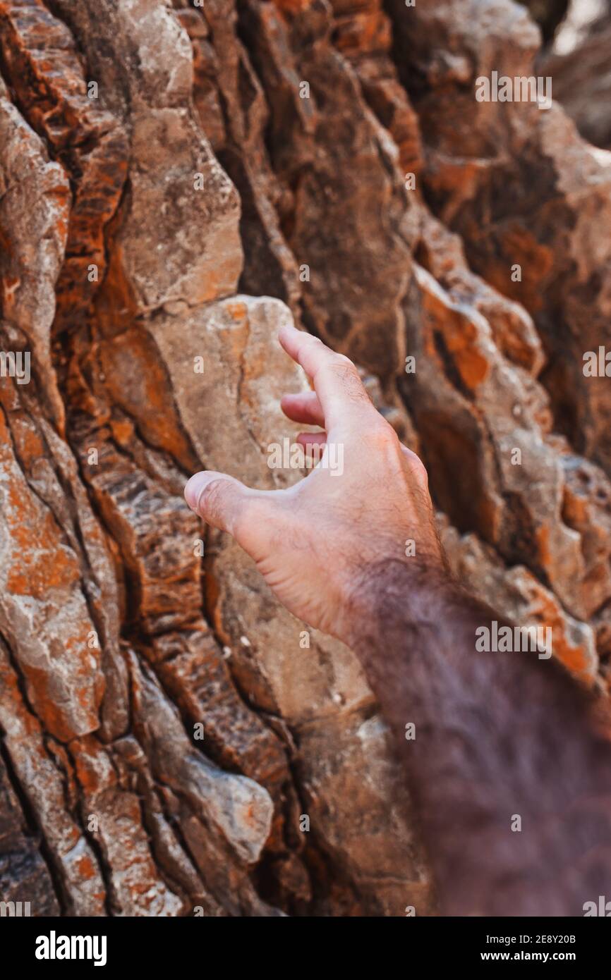 Man falling down mountain hi-res stock photography and images - Alamy