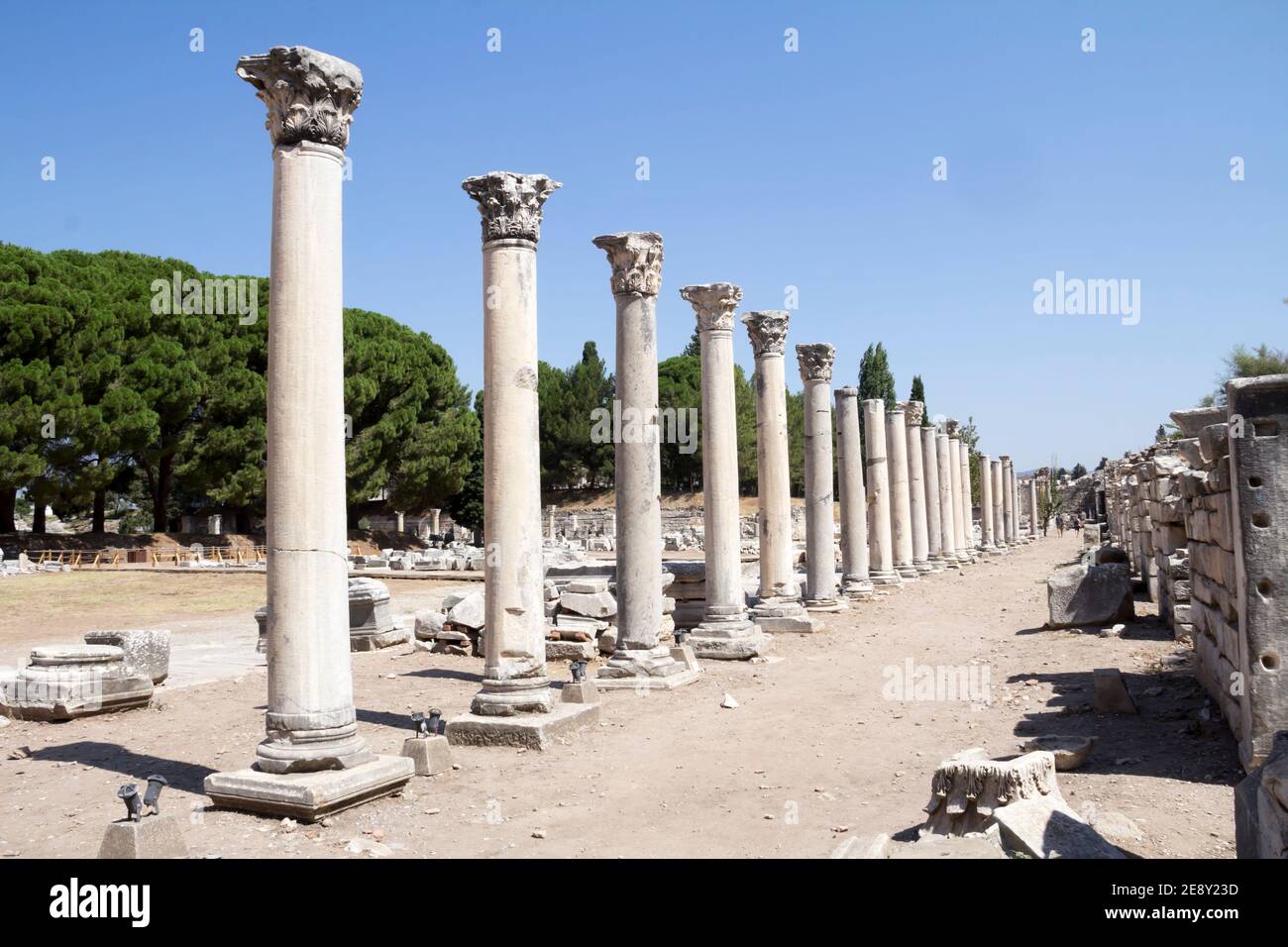 Ancient ruins in Ephesus Turkey Stock Photo - Alamy