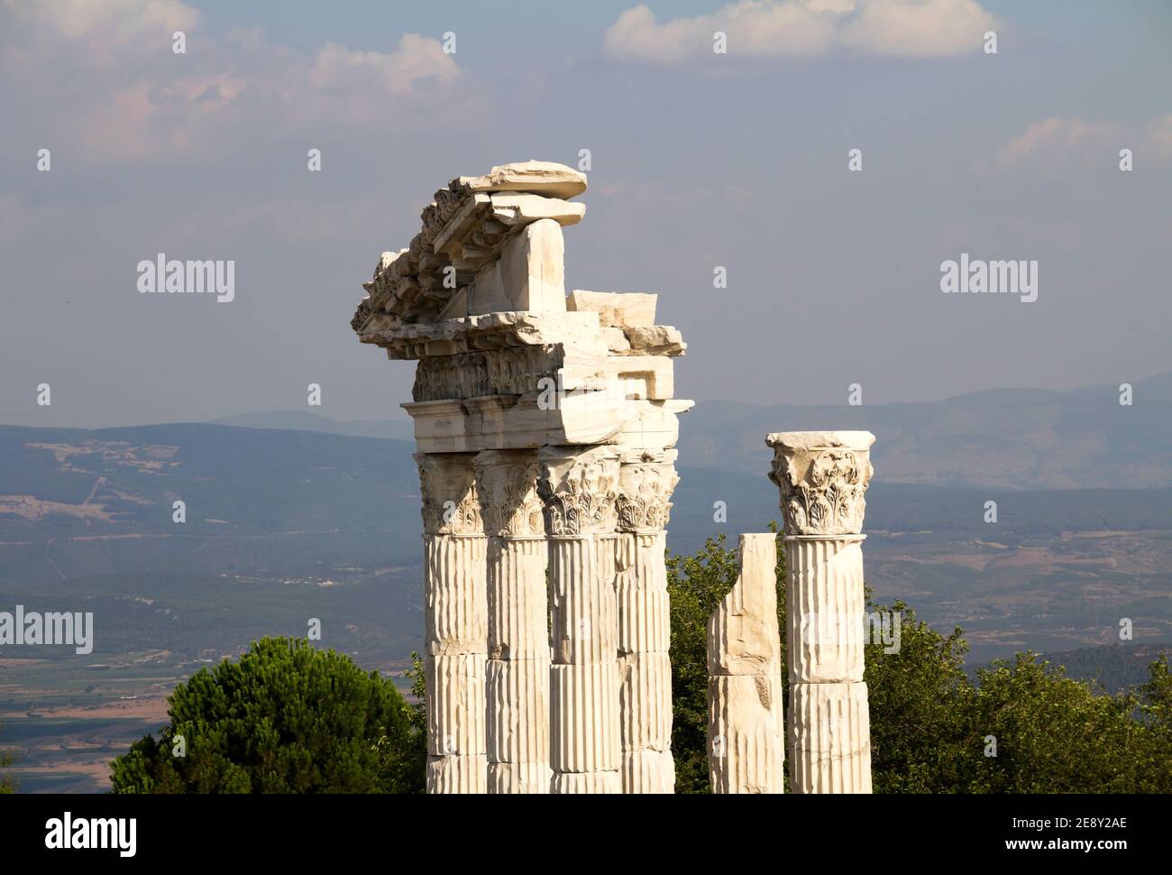 Temple of Trajan in the ancient city of Pergamon Stock Photo - Alamy