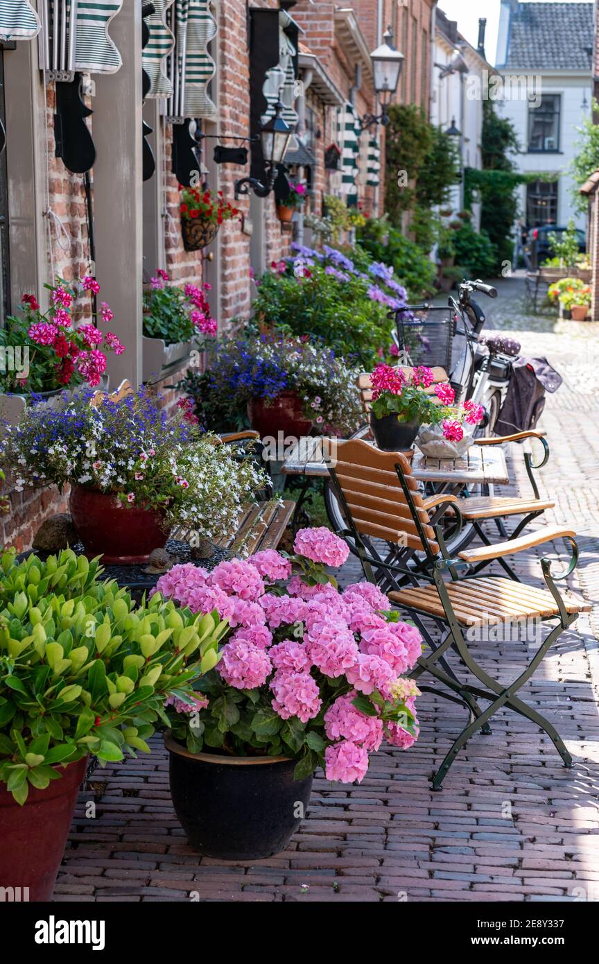 Old Dutch houses in little ancient town with big history Buren ...