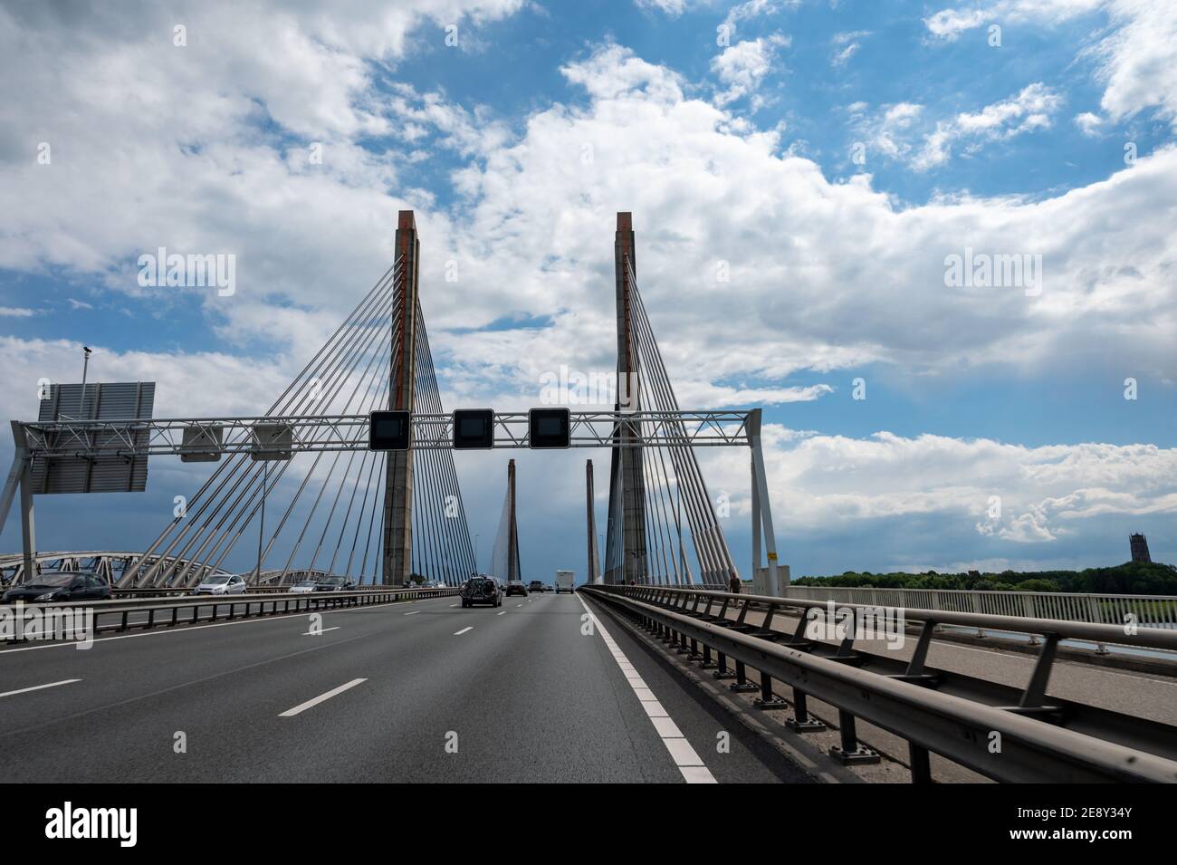 Road network infractrusture in Netherlands, driving safe on high ...