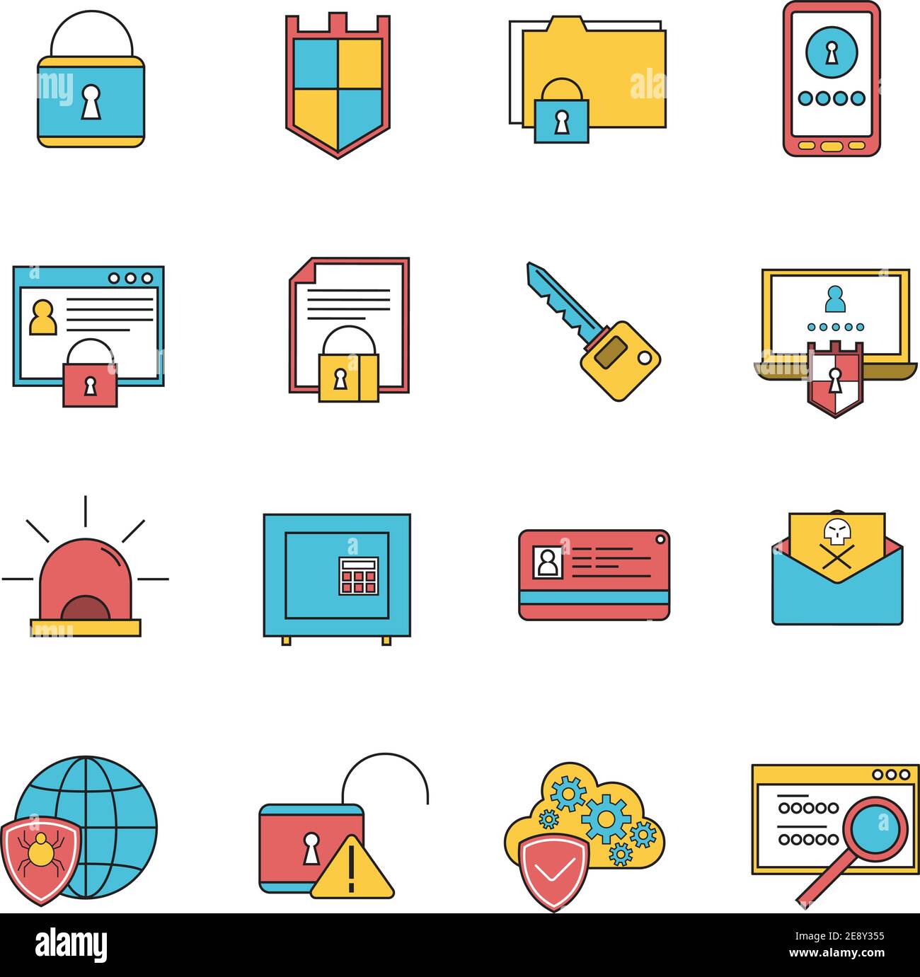 Device service line icons Cut Out Stock Images & Pictures - Alamy