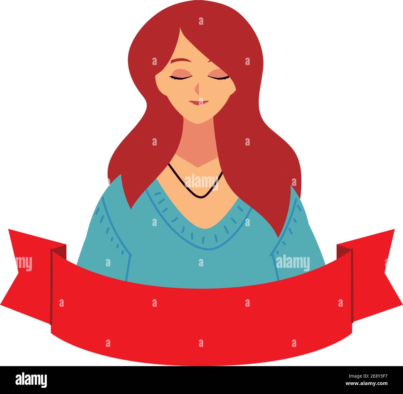womens day, portrait woman character banner vector illustration Stock ...