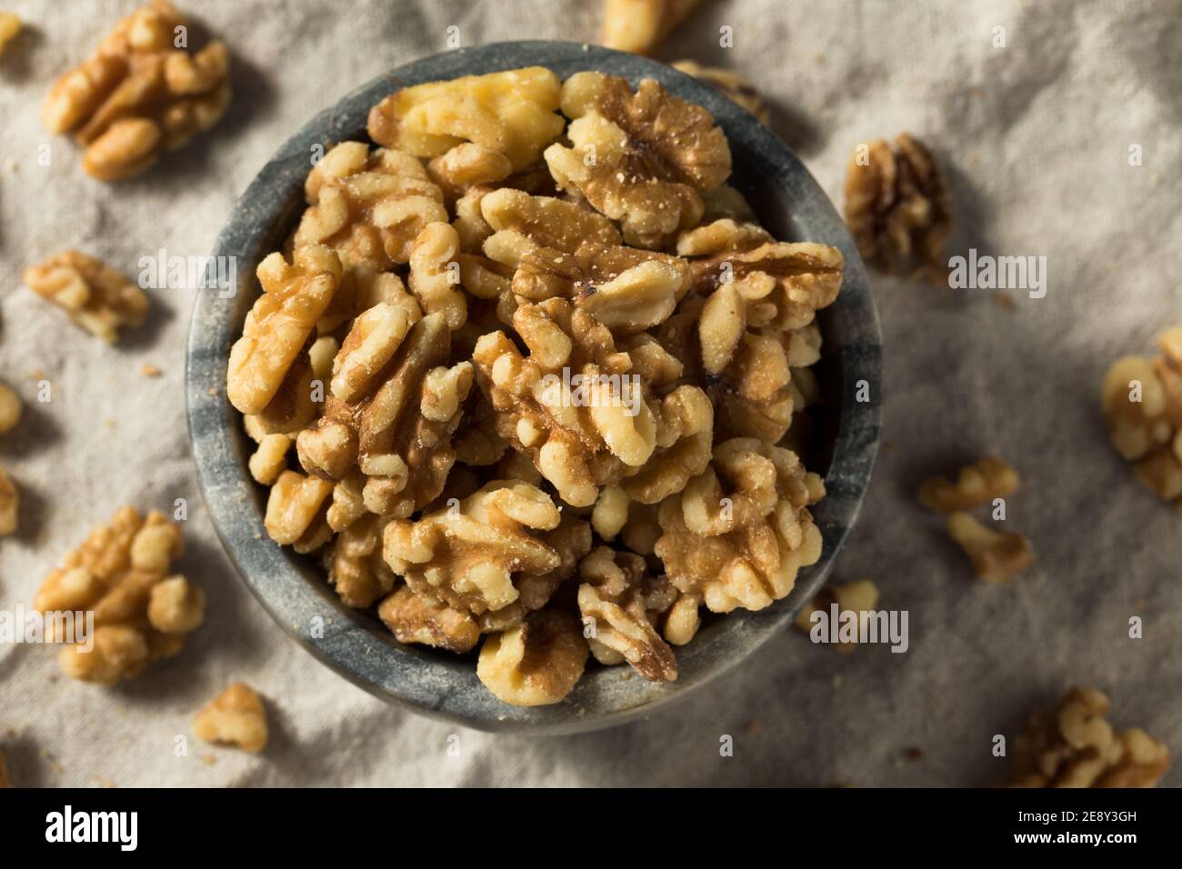 Raw Organic Shelled Walnuts in a Bowl Stock Photo - Alamy