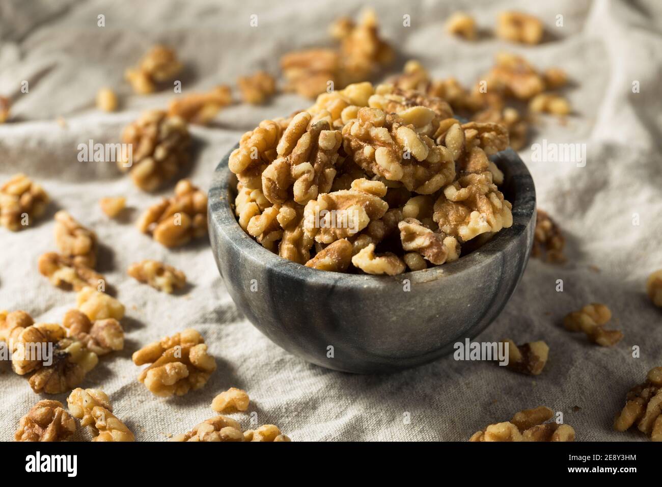 Raw Organic Shelled Walnuts in a Bowl Stock Photo - Alamy