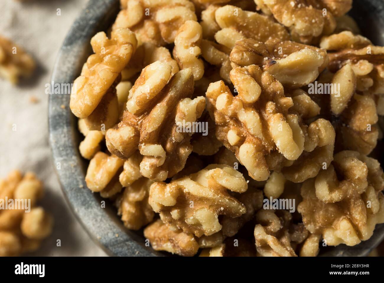Raw Organic Shelled Walnuts in a Bowl Stock Photo - Alamy