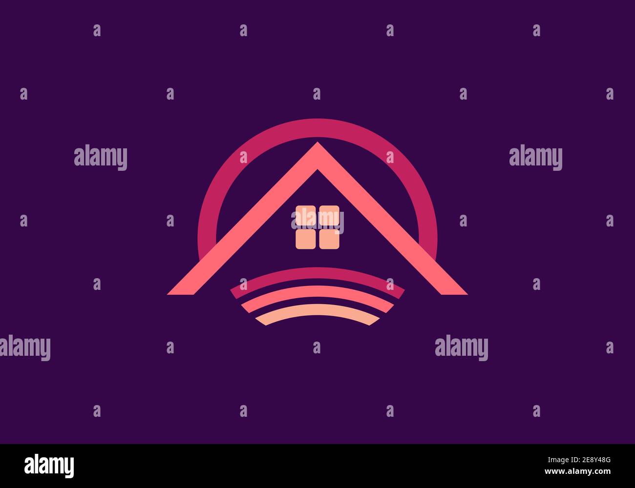 Purple house icon logo design Stock Vector Image & Art - Alamy