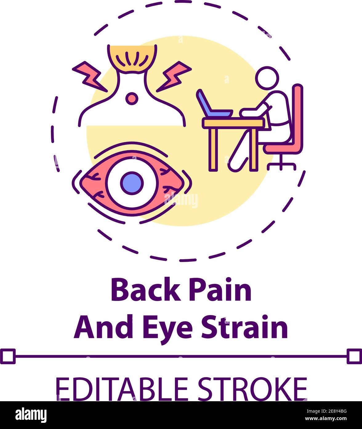 Back pain thin line Cut Out Stock Images & Pictures - Alamy