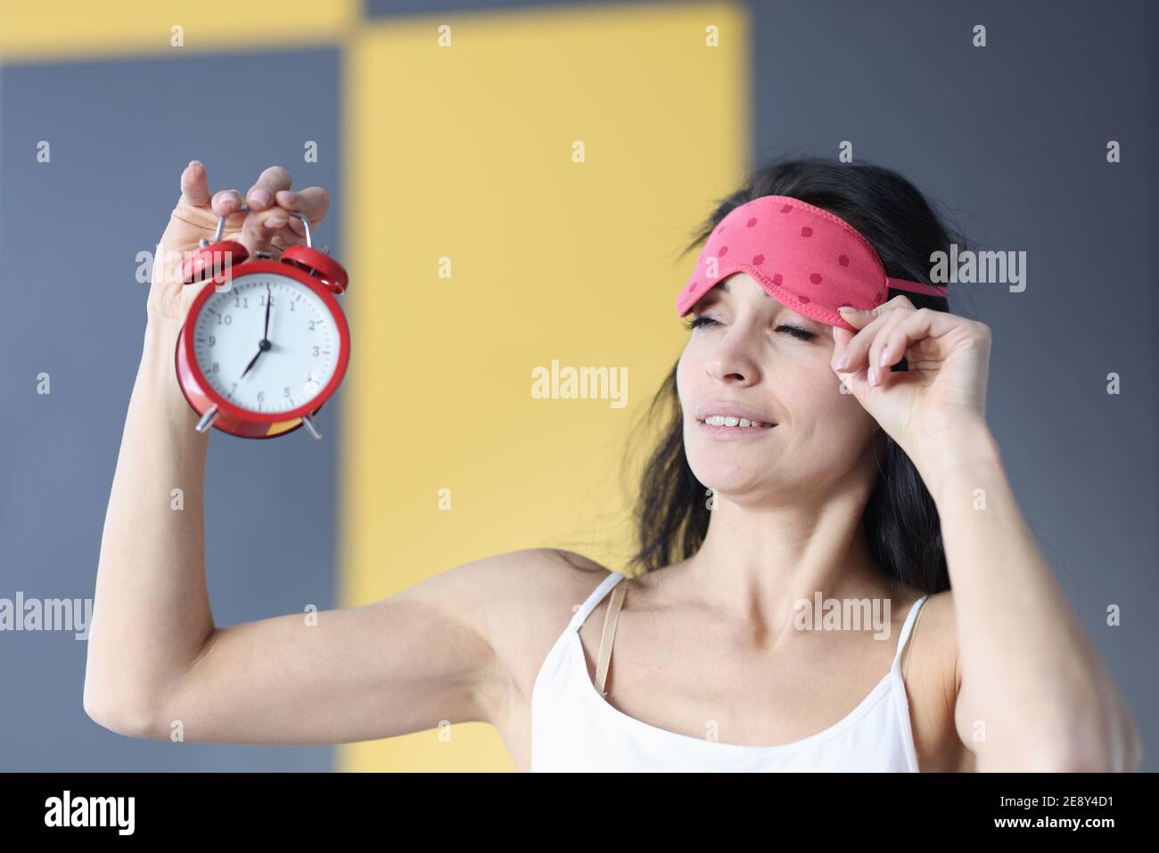 Wearing sleep mask hi-res stock photography and images - Alamy