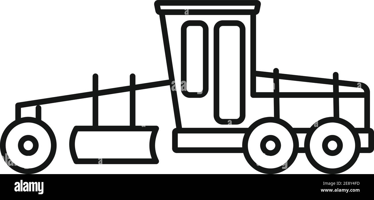 Grader machine heavy icon, outline style Stock Vector Image & Art - Alamy