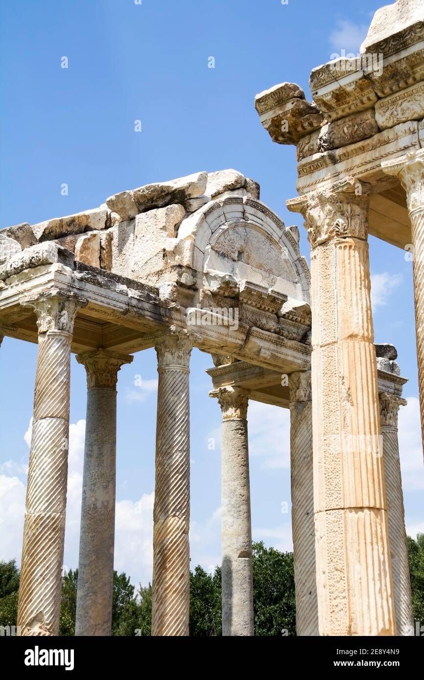 Famous Tetrapylon Gate in Aphrodisias (Turkey) dedicated to Aphrodite ...