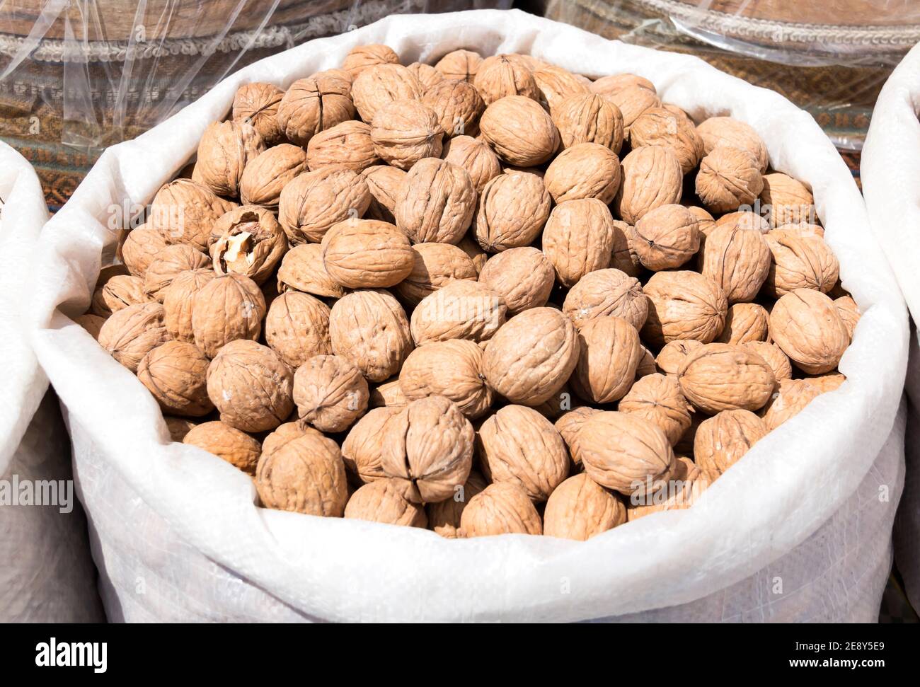 sack of Walnuts in shells Stock Photo - Alamy