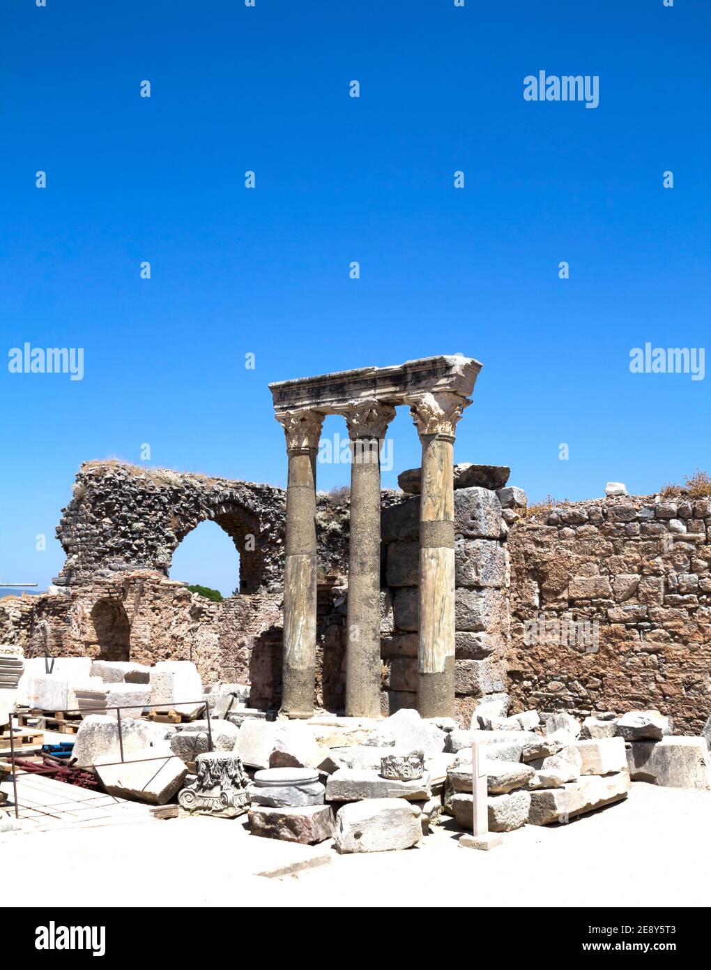 Ancient ruins in Ephesus Turkey Stock Photo - Alamy