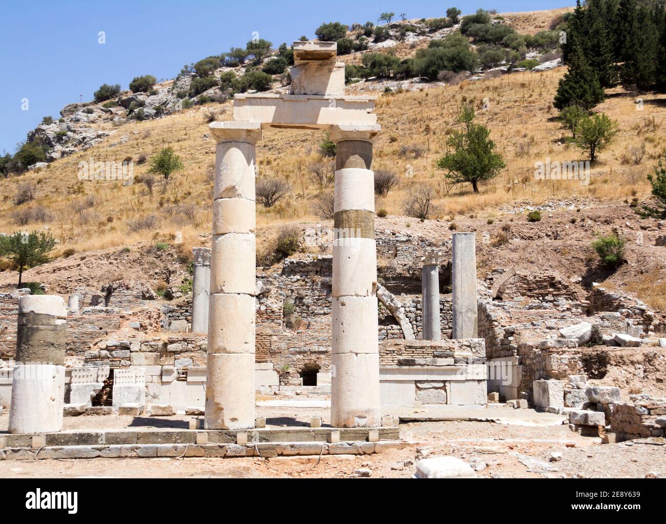 Ancient ruins in Ephesus Turkey Stock Photo - Alamy